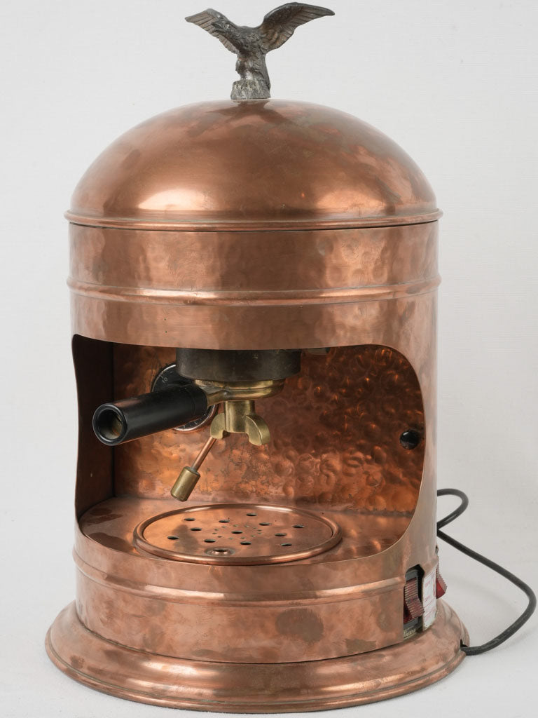 Vintage copper Italian espresso machine 19¾"