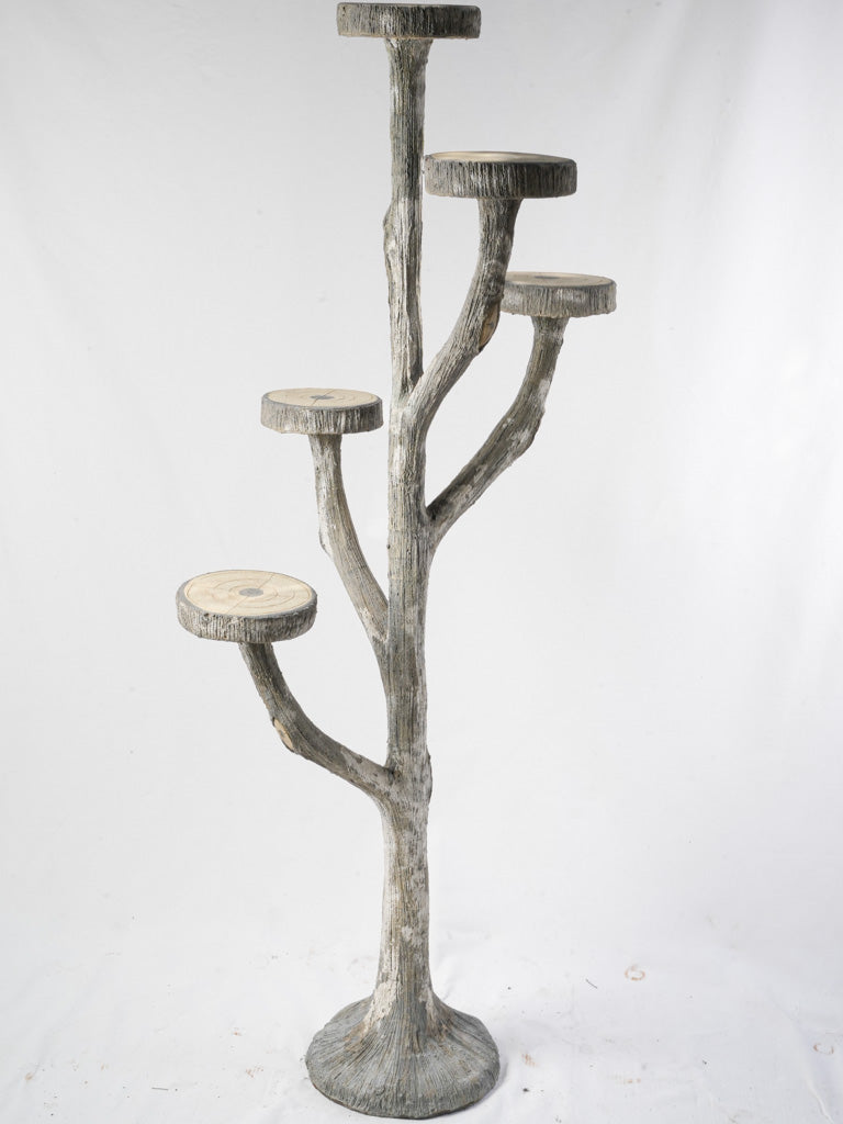 1950s Concrete Tree-Like Plant Stand