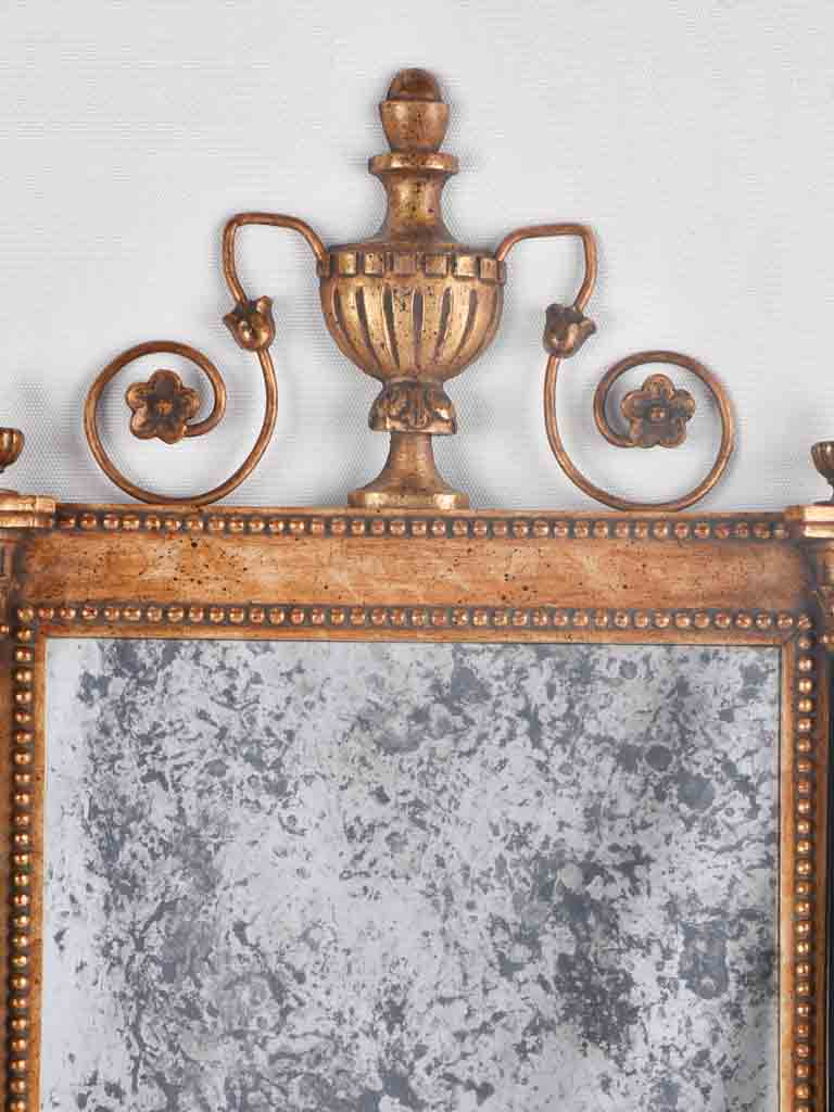 Superb pair of Maison Jansen mirrors w/ urn pediments 30¾" x 14½ ...