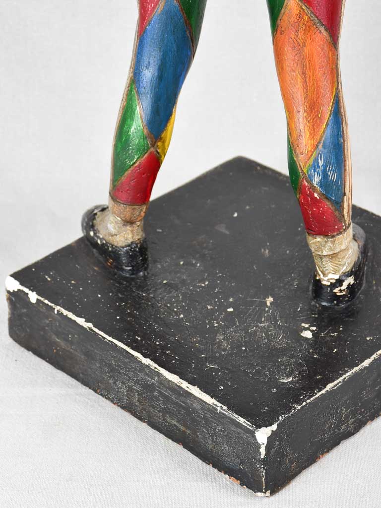 Colorful vintage Harlequin statue - clay and plaster 28¼" – Chez Pluie