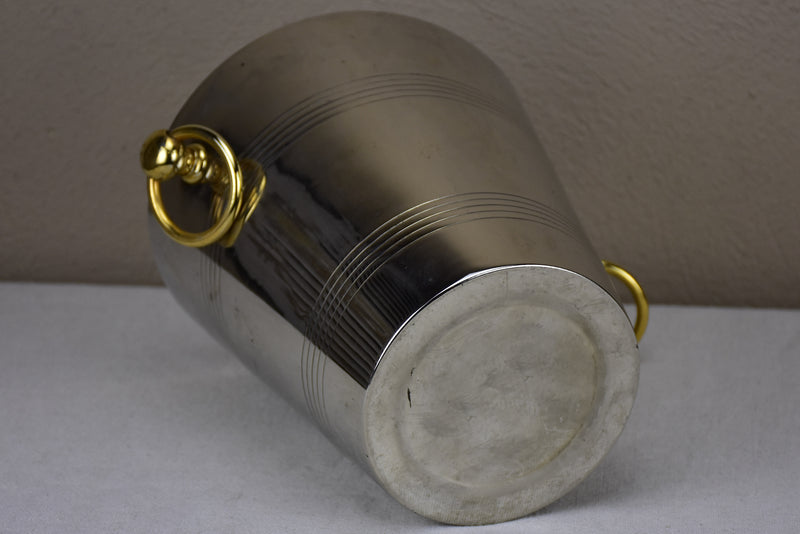 Vintage French ice bucket with gold handles – Chez Pluie