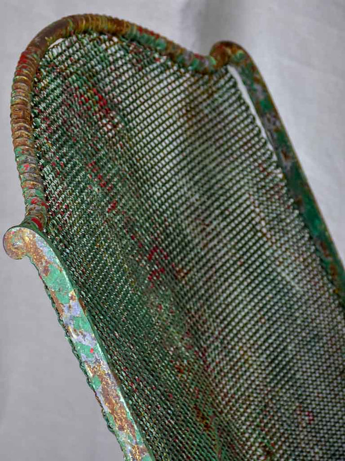 Antique French garden armchair - metal mesh