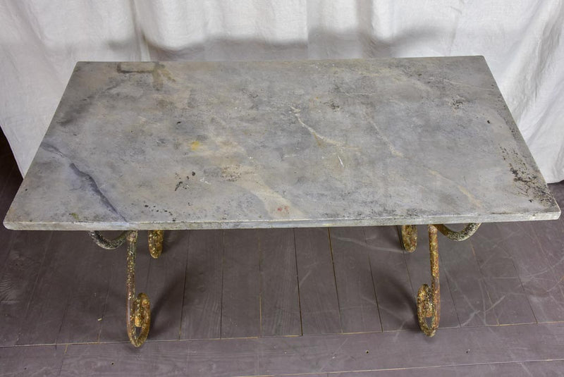 Antique French marble table - rectangular – Chez Pluie