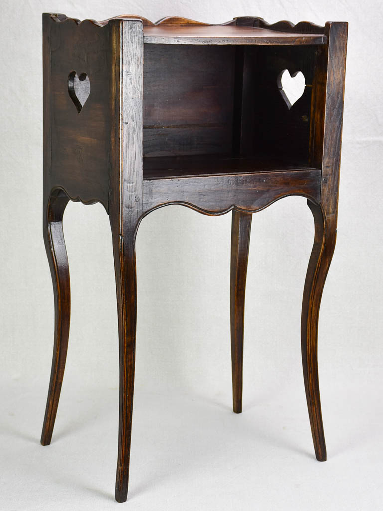 Louis XV nightstand with heart-shaped cut outs – Chez Pluie