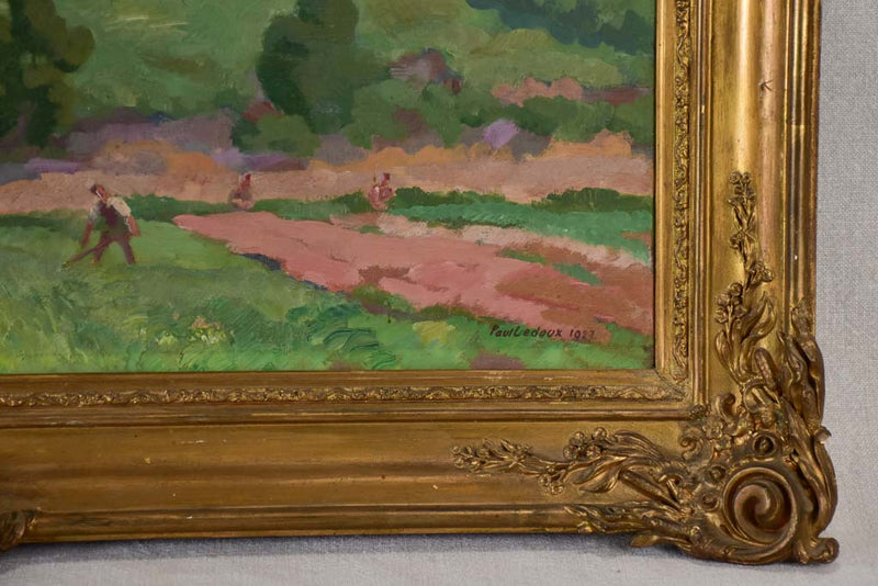 Large hilly landscape by Paul Ledoux (1884 - 1960) oil on canvas 1927 ...