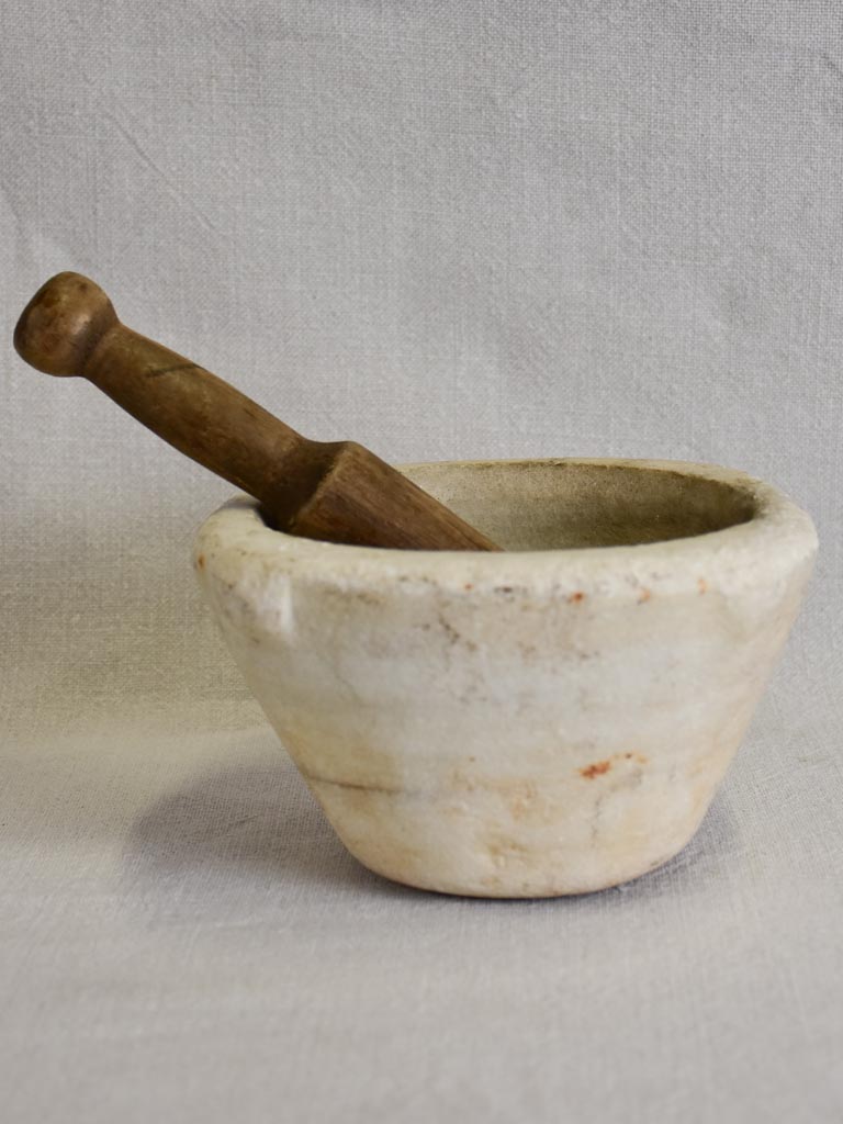 Small marble mortar with wooden pestle 8" – Chez Pluie