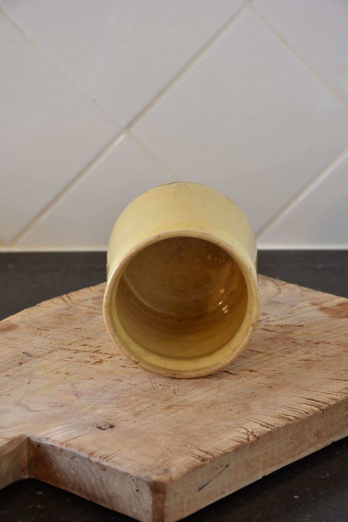 Preserving jar 4¼", Yellow ware, late-19th-century