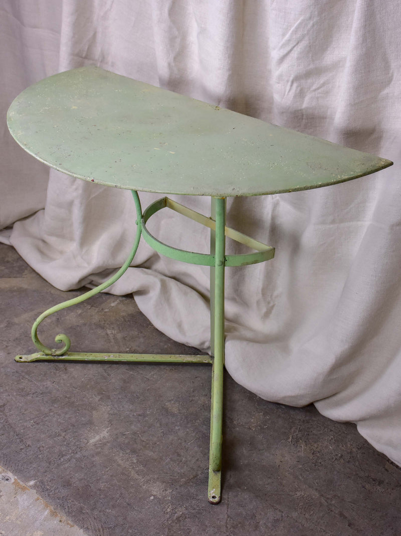 Pair of antique French half-moon garden tables – Chez Pluie