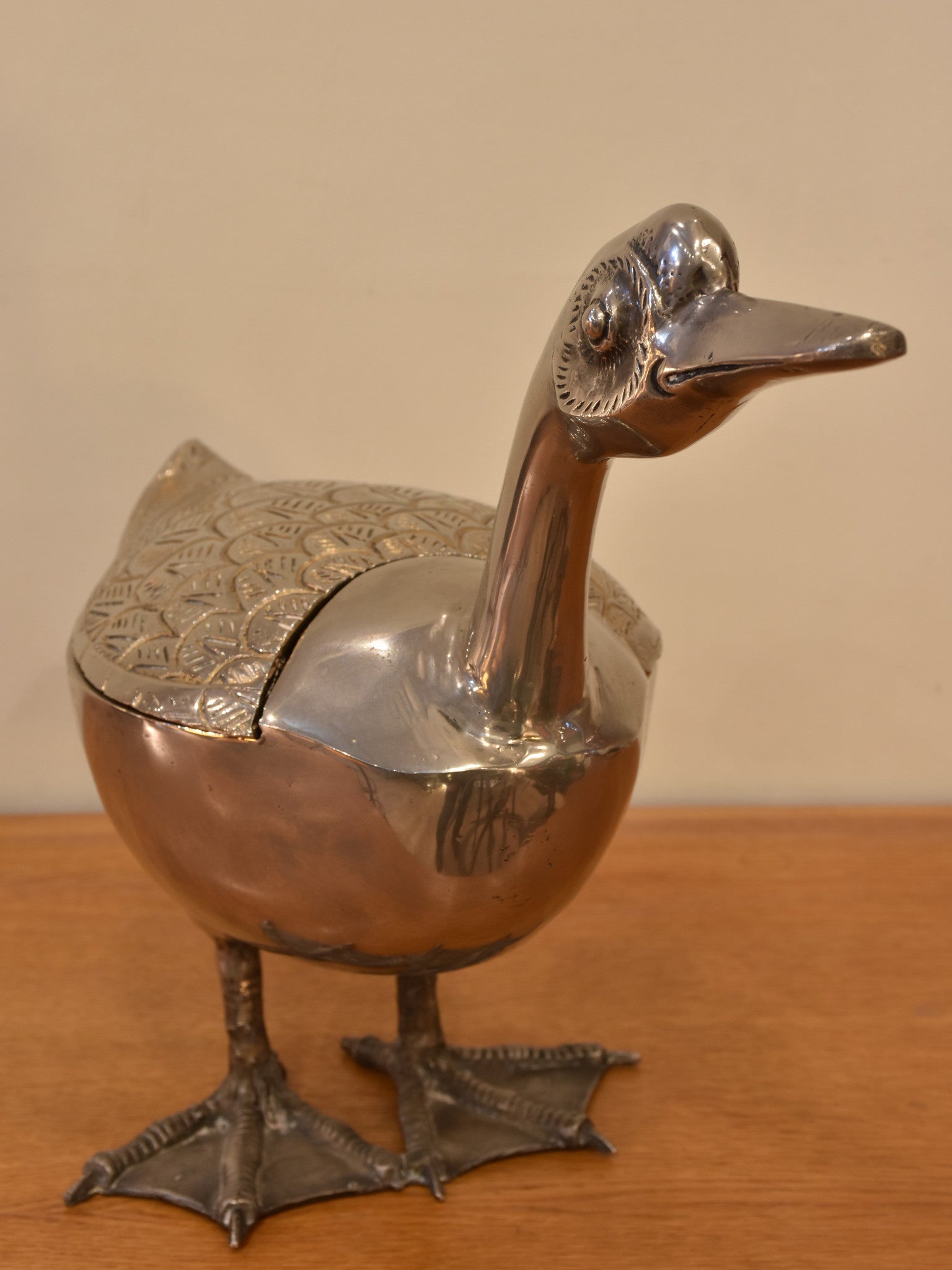 Large bronze duck container – 1970’s – Chez Pluie