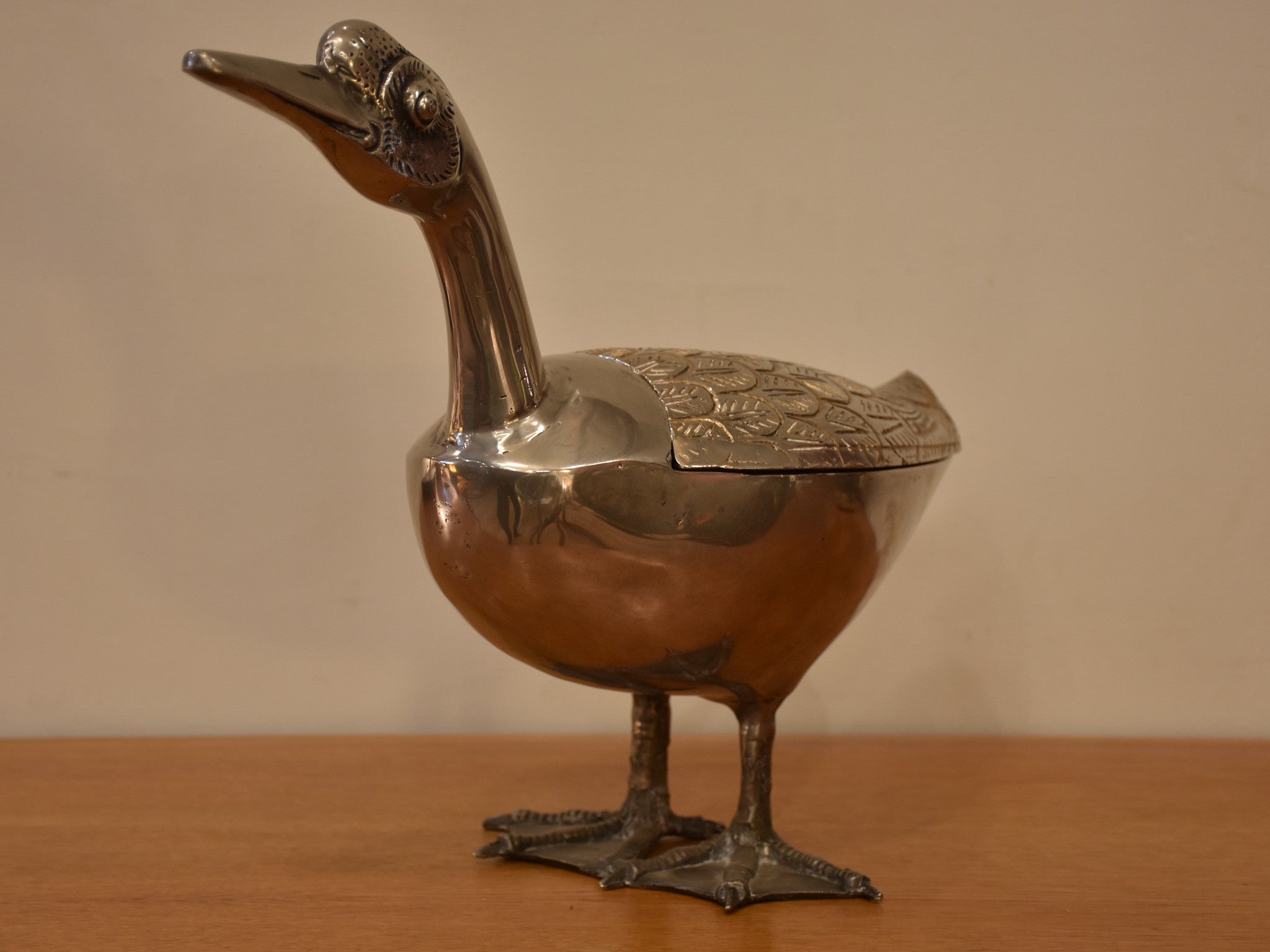 Large bronze duck container – 1970’s – Chez Pluie
