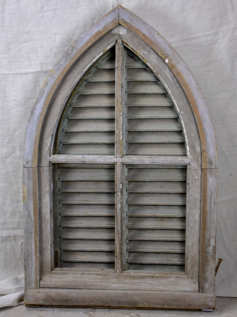Antique French window with shutters - peaked arch – Chez Pluie