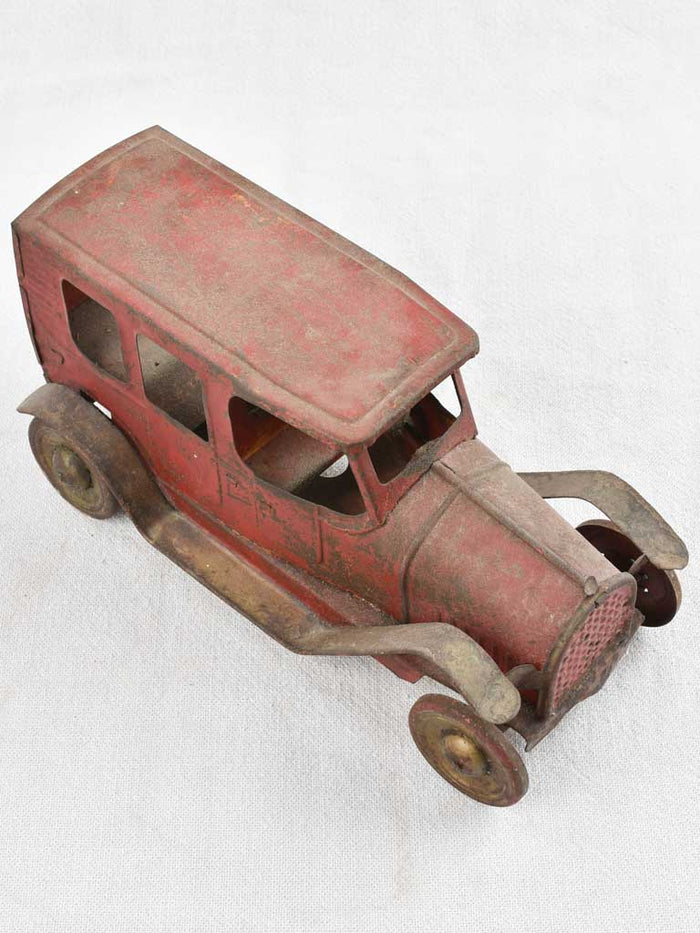 1930's American red toy push car made of iron 5½"