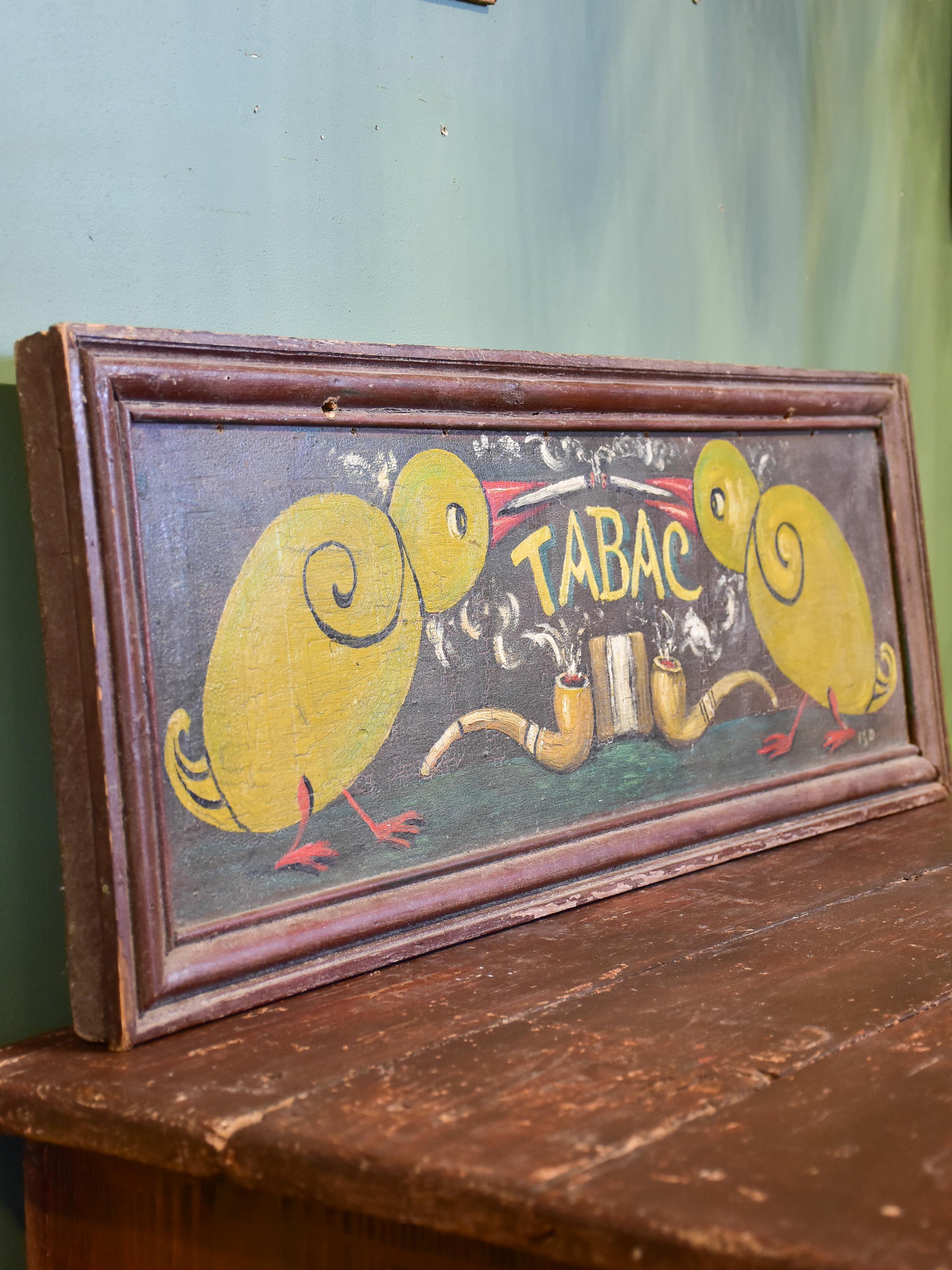 Antique French 'tabac' sign 31 ½'' x 11 ¾''
