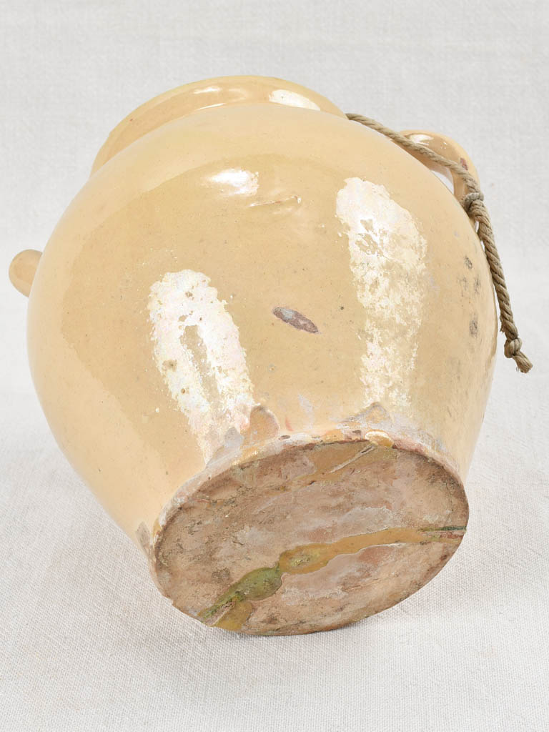 Pale yellow lidded water pitcher, 19th century 11½" – Chez Pluie