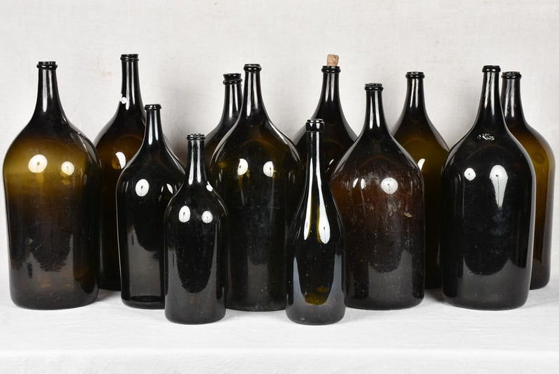 Set of 12 Dark Opaque Glass vinegar Bottles – Chez Pluie