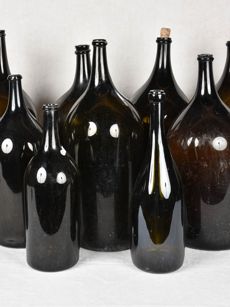 Set of 12 Dark Opaque Glass vinegar Bottles – Chez Pluie