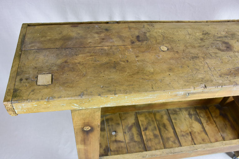 Antique French carpenter's workbench on castors 59" – Chez Pluie