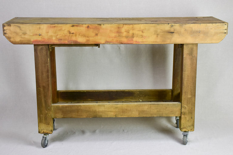 Antique French carpenter's workbench on castors 59" – Chez Pluie