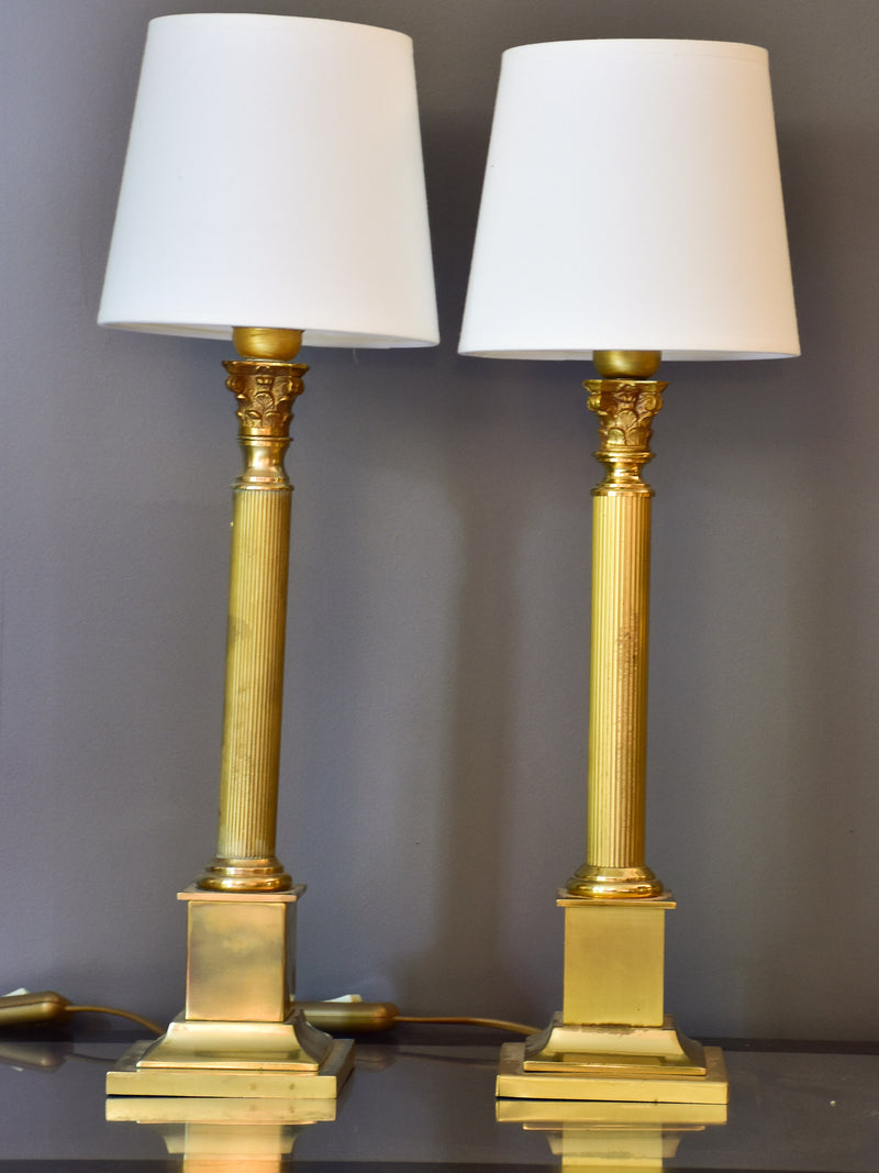 Two vintage candlestick table lamps – Chez Pluie