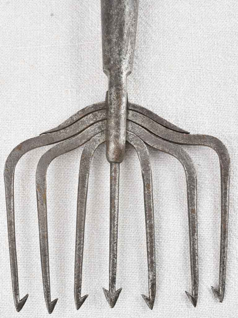 Antique French river fishing spear trident - 7 prong 11½" – Chez Pluie