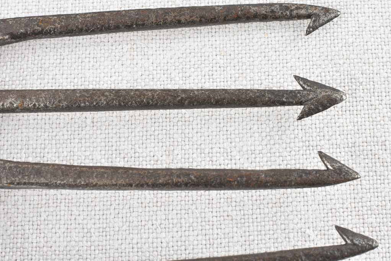 Antique French river fishing spear trident - 7 prong 11½" – Chez Pluie