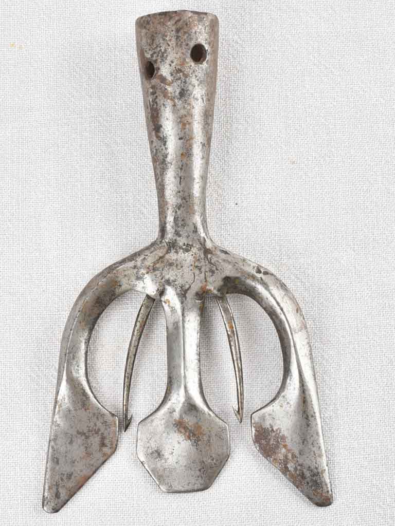 Antique French river fishing spear trident - 5 prong 9¾" – Chez Pluie
