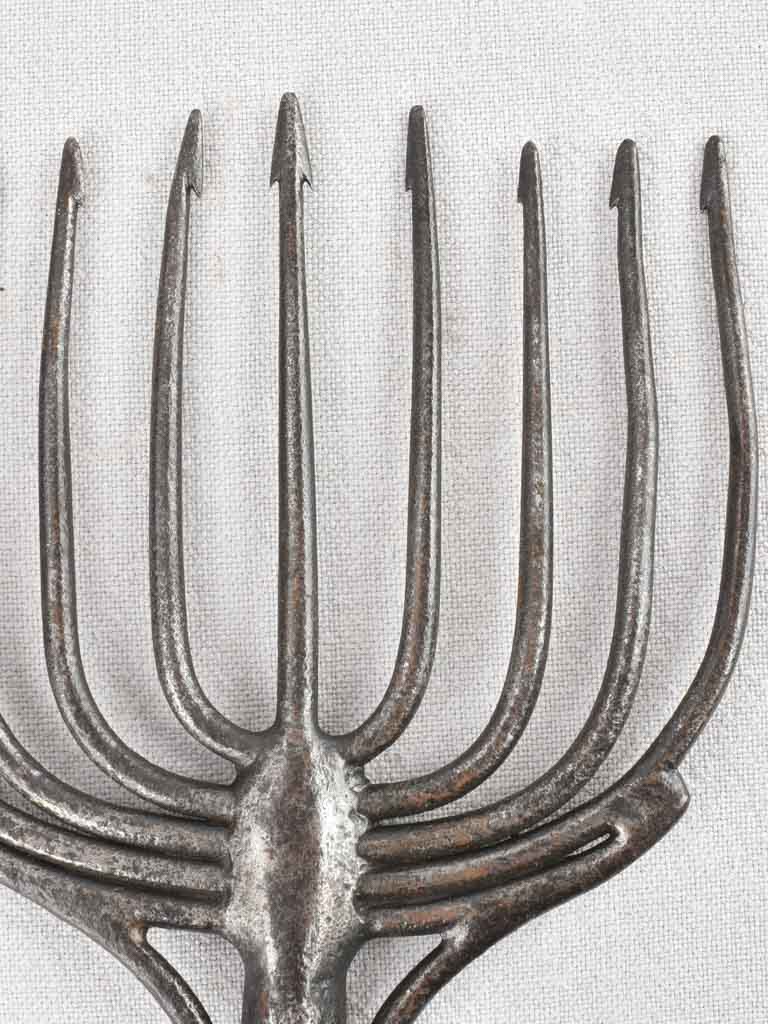 Antique French river fishing spear trident - 9 prong 11¾" – Chez Pluie