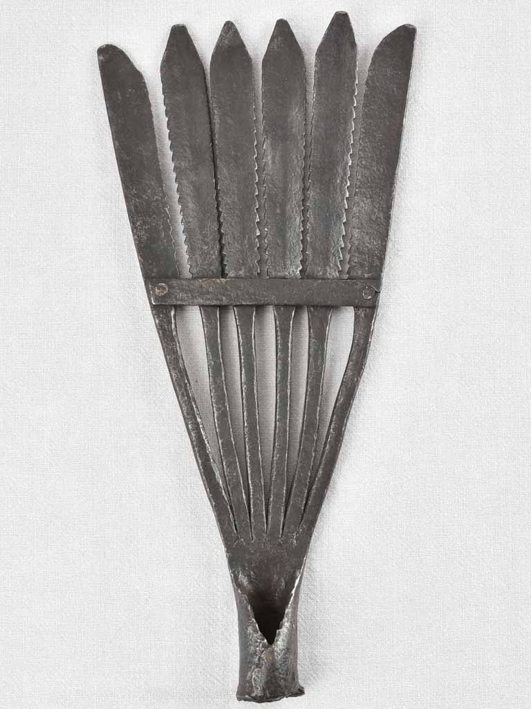 Antique French river fishing spear trident - 6 prong 19" – Chez Pluie