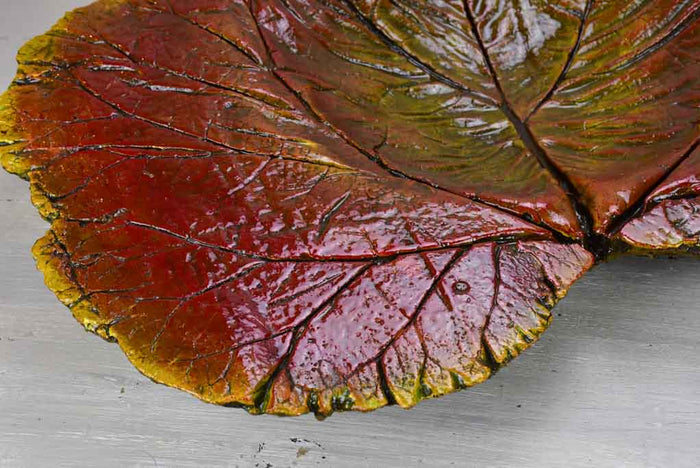Large artisan made leaf bowl