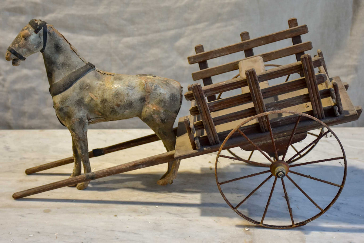 Napoleon III toy horse and cart