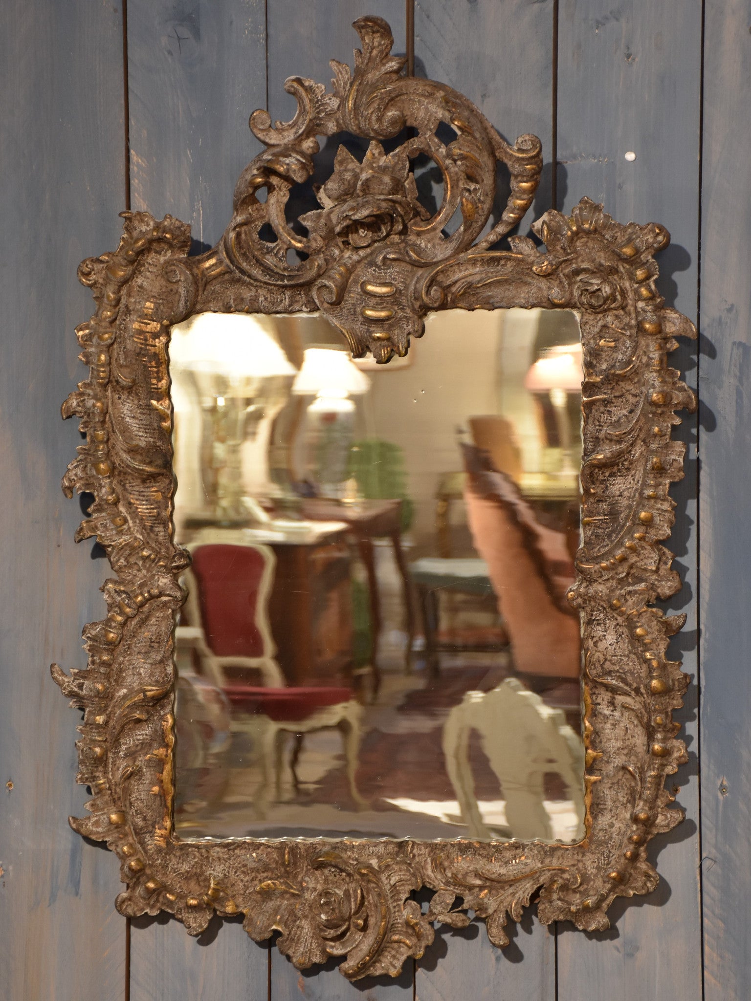 Mirror, rocaille with original glass, 20th-century – Chez Pluie