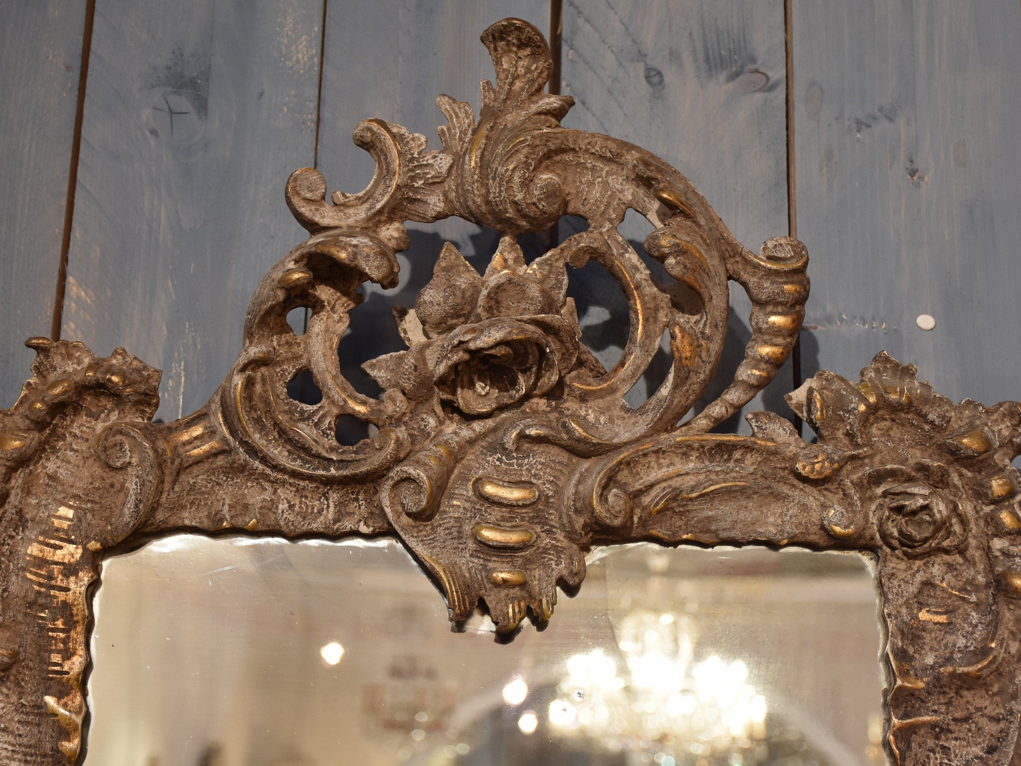 Mirror, rocaille with original glass, 20th-century – Chez Pluie