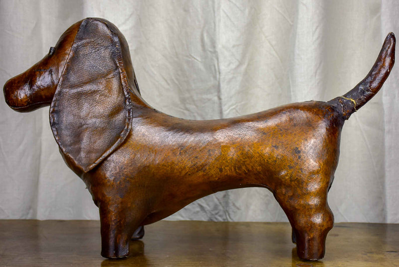 Antique Valenti leather dog footrest – Chez Pluie