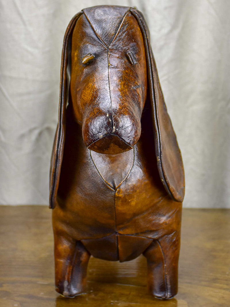 Antique Valenti leather dog footrest – Chez Pluie