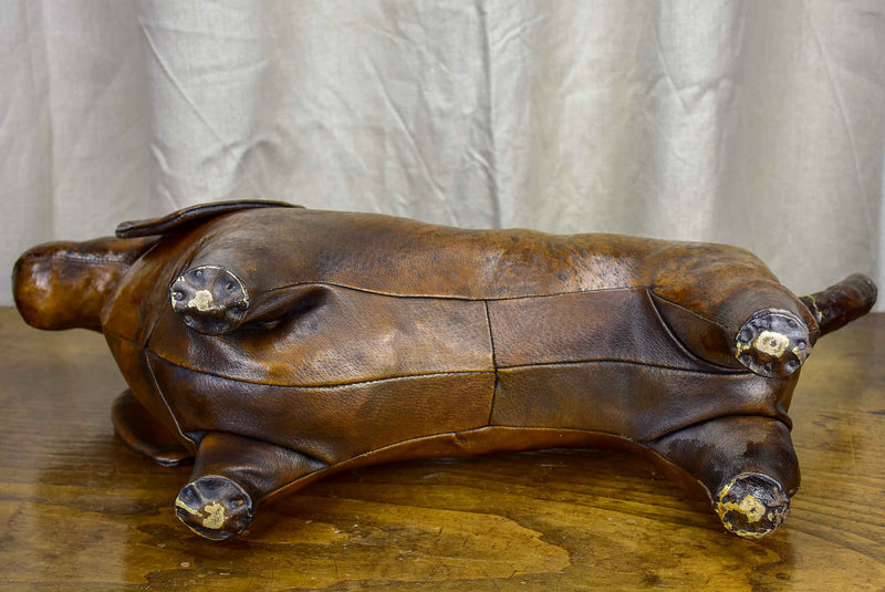 Antique Valenti leather dog footrest – Chez Pluie