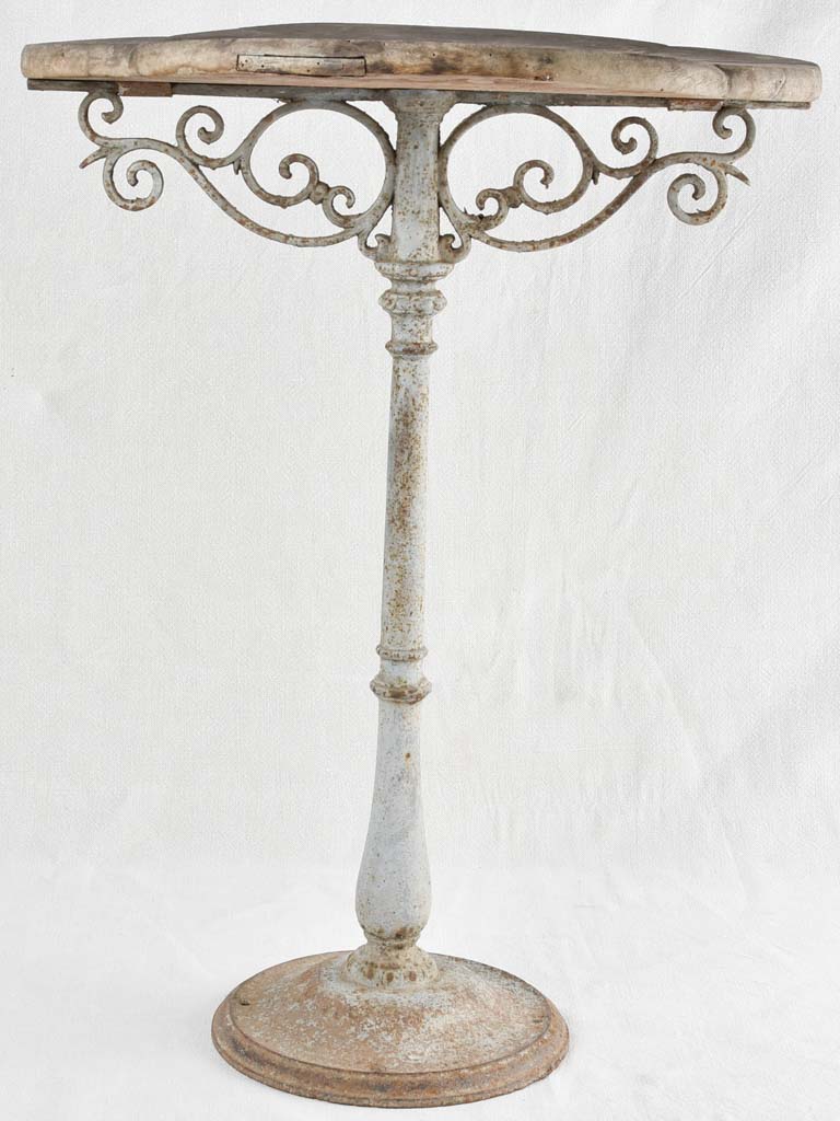 19th century French garden table with pretty wooden top – Chez Pluie