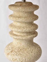 Huge vintage stone lamp w/ original velvet lampshade 33" – Chez Pluie