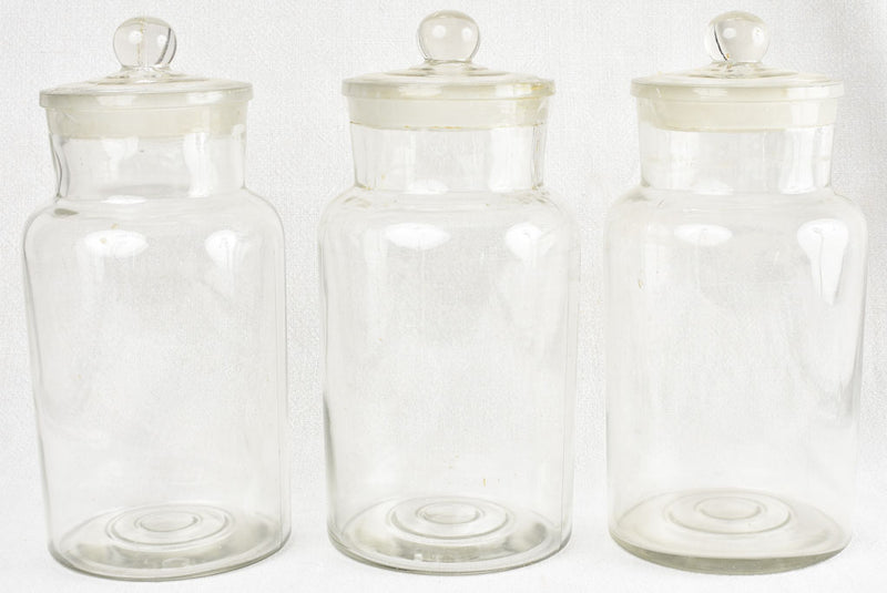 COLLECTION OF SEVEN FRENCH ANTIQUE GLASS PRESERVING JARS – Chez Pluie