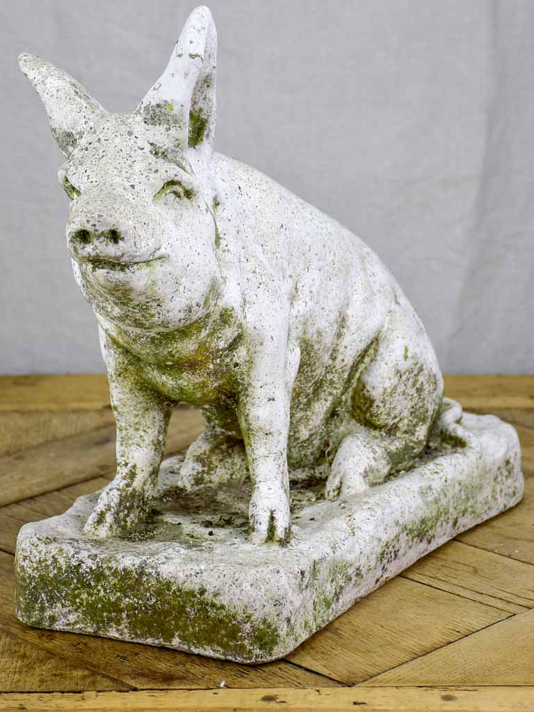 Vintage French sculpture of a pig – Chez Pluie