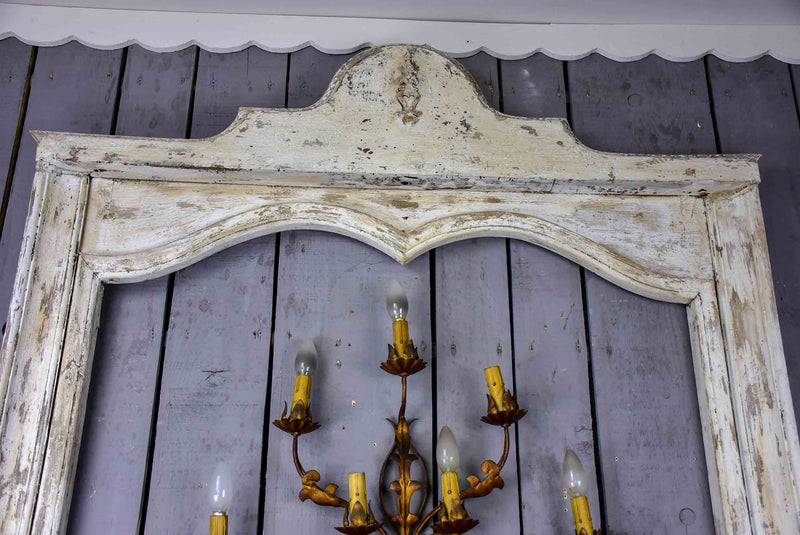 Very large antique French frame with white patina – Chez Pluie