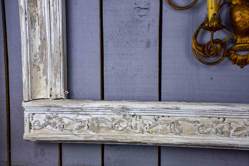 Very large antique French frame with white patina – Chez Pluie