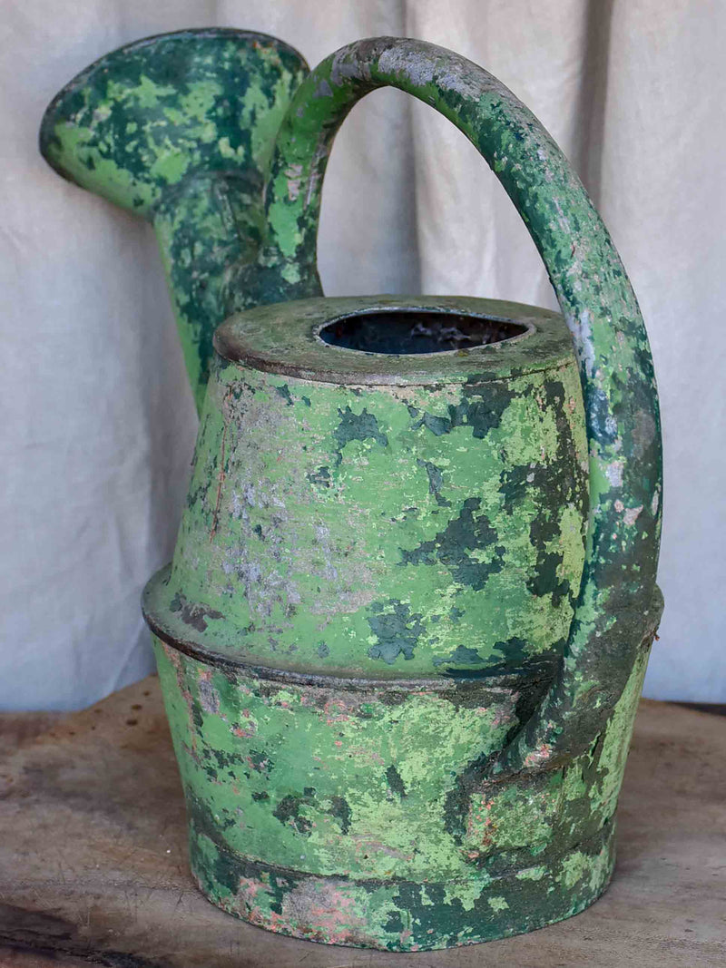 18th Century French watering can with green patina – Chez Pluie