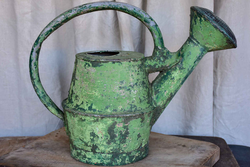 18th Century French watering can with green patina – Chez Pluie