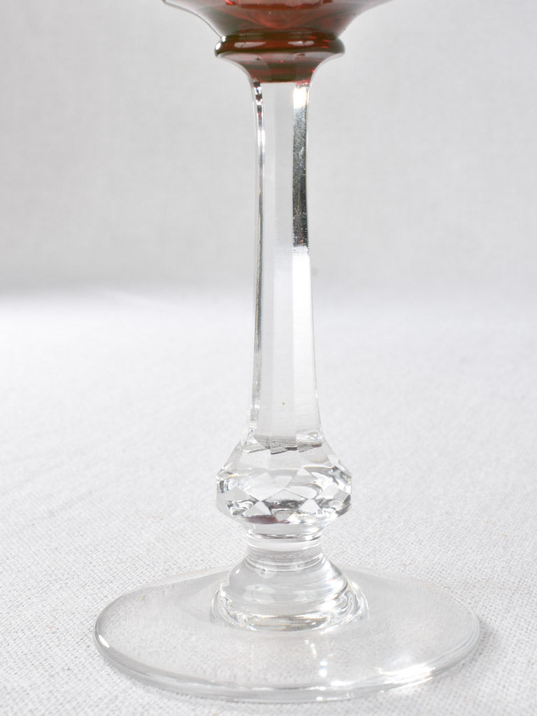 Red crystal glasses, vintage (2) – Chez Pluie
