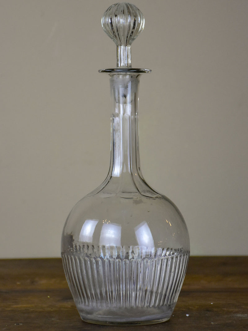 Antique French wine decanter with glass stopper – Chez Pluie