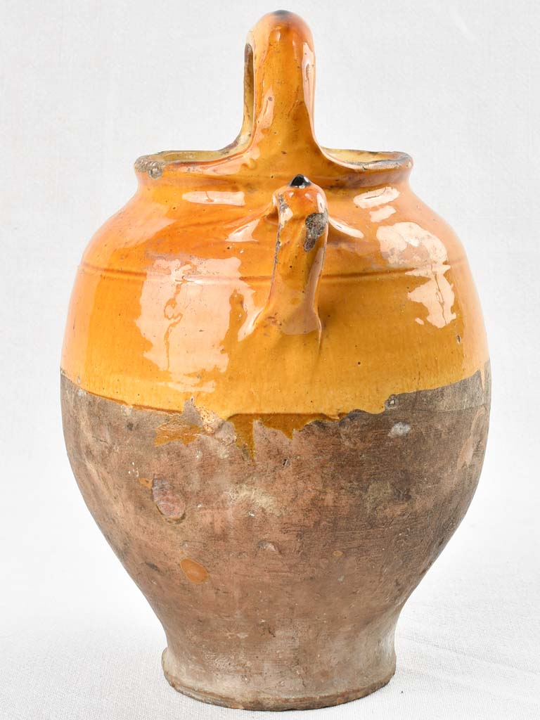 Antique French pitcher with yellow glaze 13½" – Chez Pluie