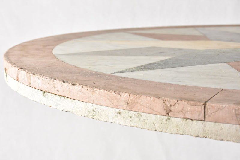 Superb 19th century mosaic stone table 39¾" – Chez Pluie