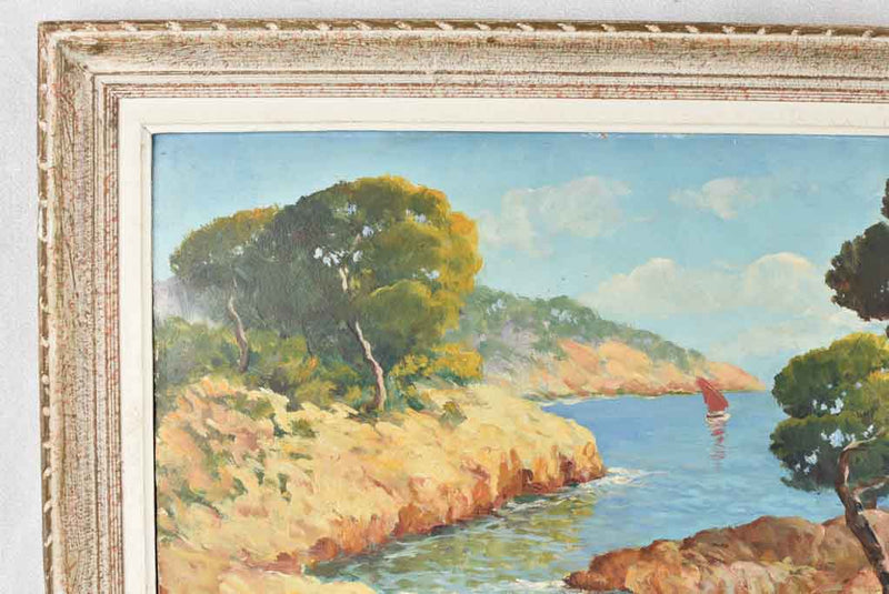 Vintage Mediterranean landscape - Signed J.Rougier - 22¾" x 36½" – Chez ...