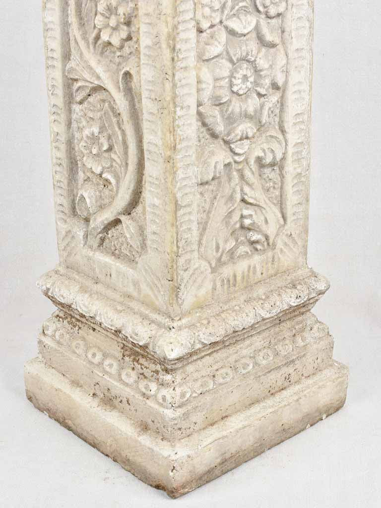 Vintage Square pedestal column - Flowers 26¾" – Chez Pluie