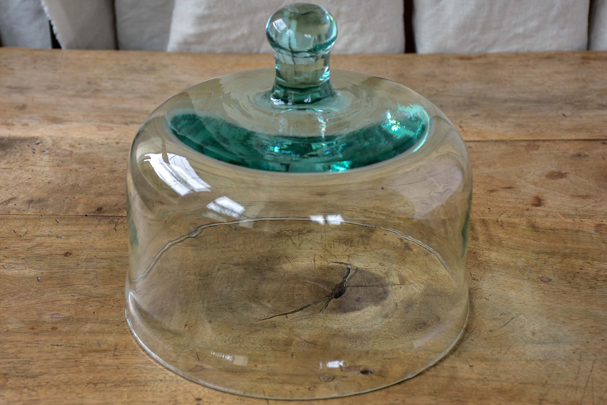 Antique French glass dome for cheese